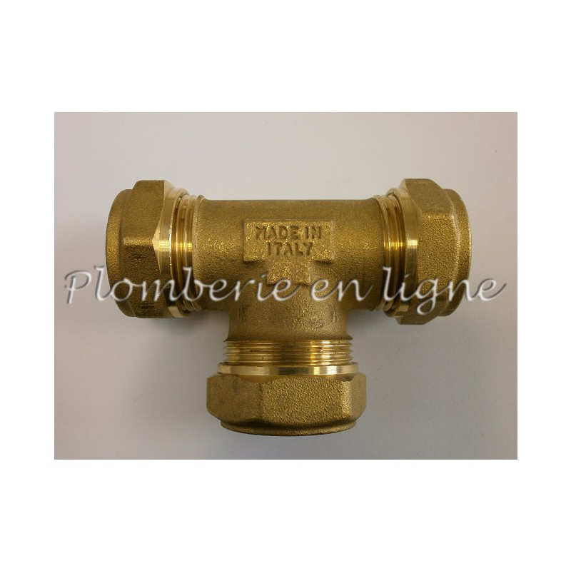 Raccord rapide té pour inox annelé/cuivre